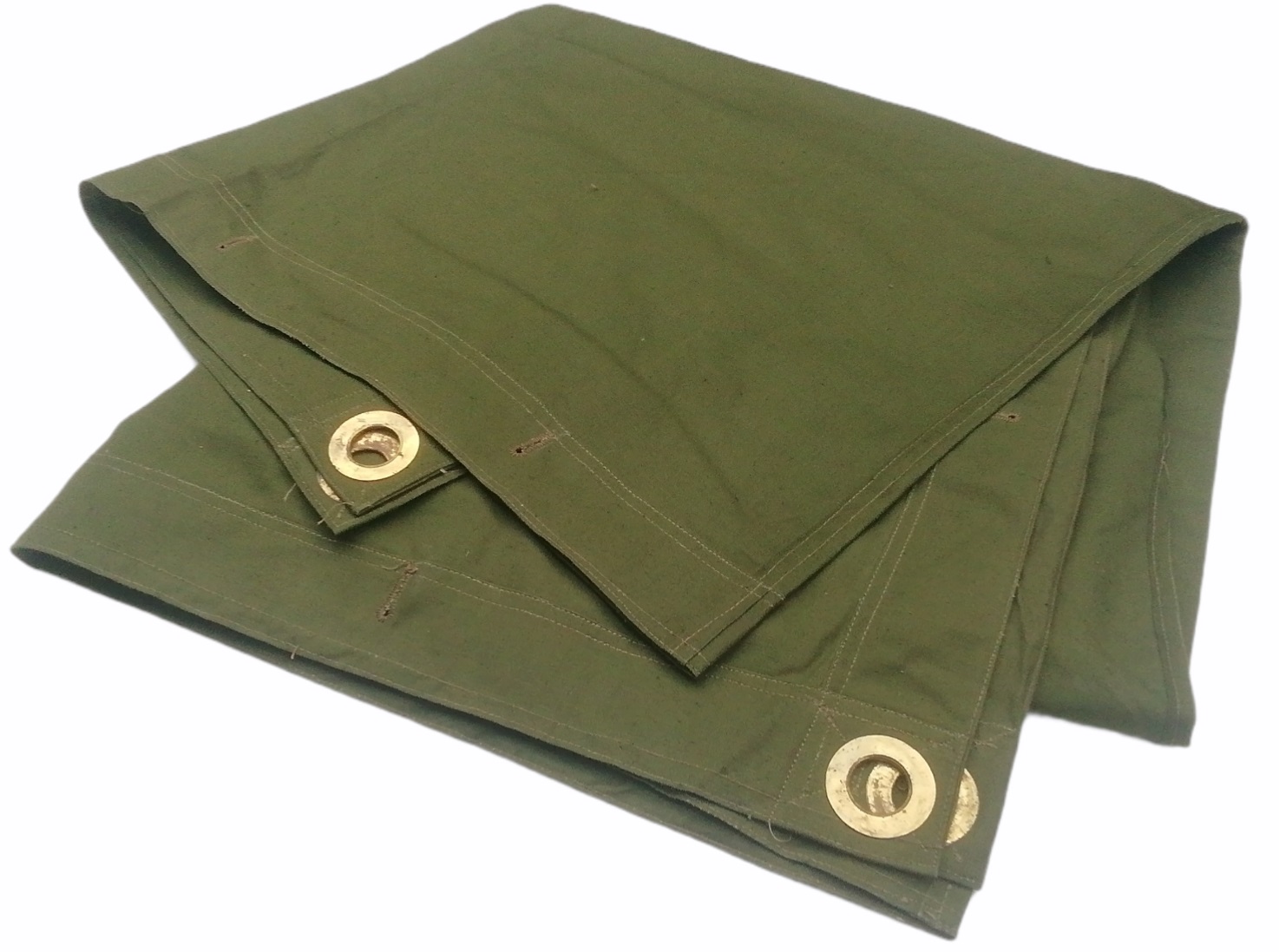 RO Zeltbahn Zeltplane oliv 180cm x 180cm mit Knebeln oliv neuwertig