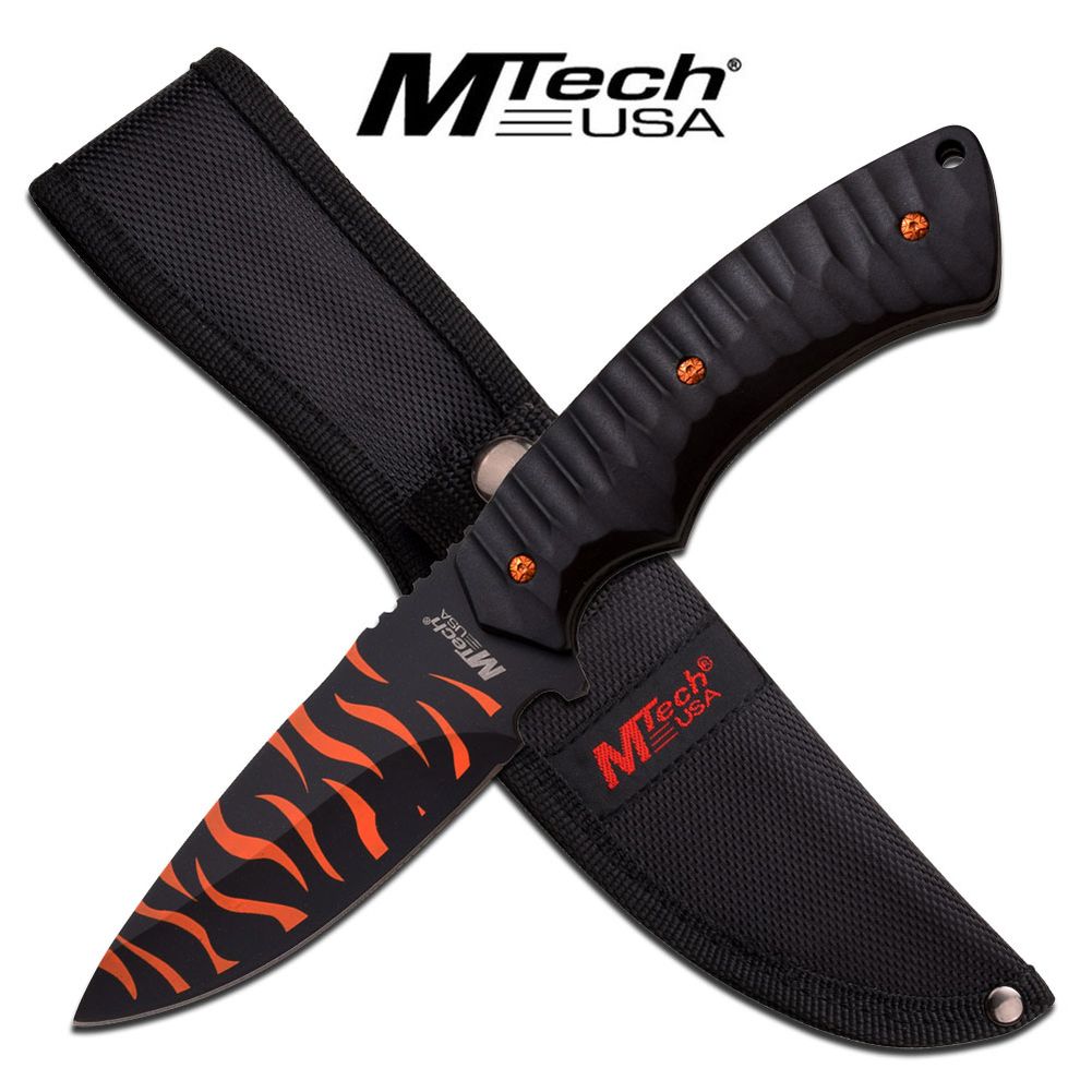 MTech USA Faltmesser Taschenmesser Outdoor orange Flamme camo Klinge MT-20-64BO